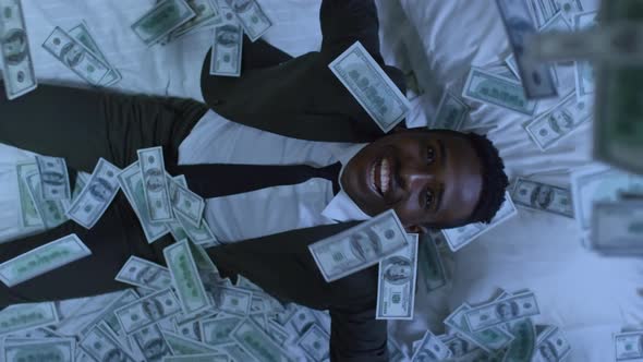 Businessman Waking Up Rich, Stock Footage | VideoHive