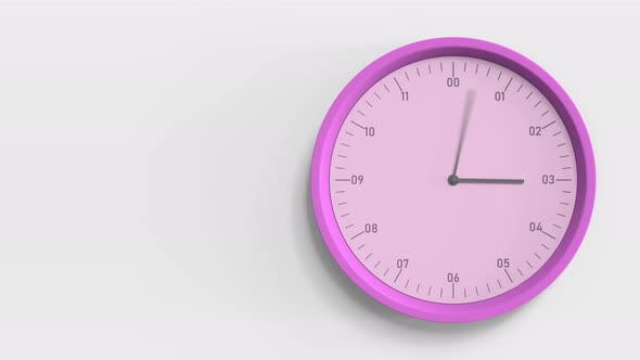 Pink Wall Clock in the Office, Motion Graphics | VideoHive