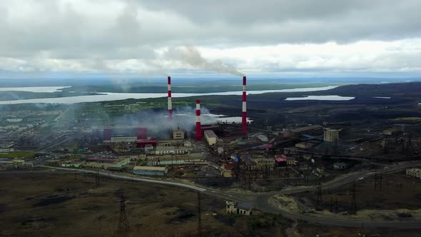 Nikel Old Giant City-works at the North of Russia, Near the Border with ...