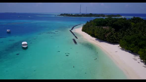 Aerial view scenery of exotic sea view beach break by transparent sea ...