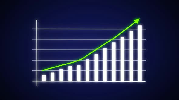 Financial Growth Chart & Business Success Concept, Motion Graphics