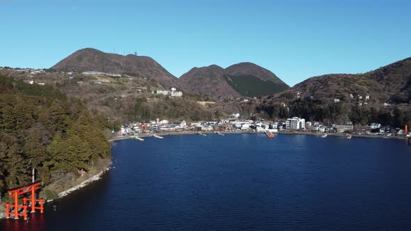 Skyline Aerial View of Hakone, Stock Footage | VideoHive