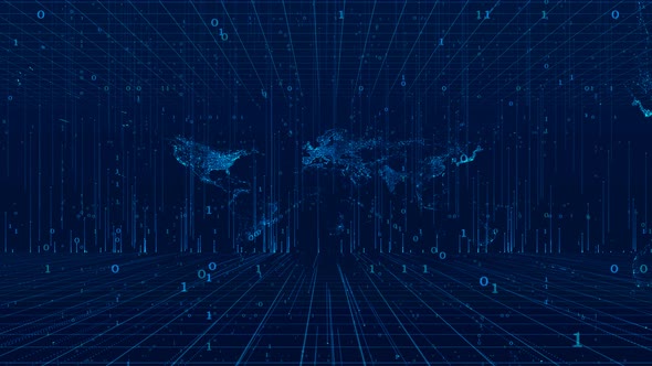 Digital Data Network Technology Background 4K, Motion Graphics | VideoHive