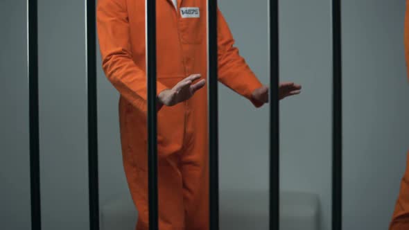 Aggressive African-American Prisoner Threatening Caucasian Inmate With ...