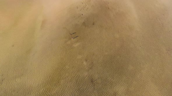 Two people walking on a sandbar in the ocean in hawaii, Stock Footage