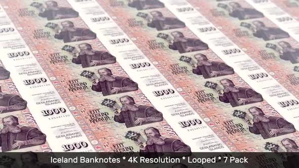 Iceland Banknotes / Icelandic Money / Krona / ISK / kr 7 Pack - 4K ...