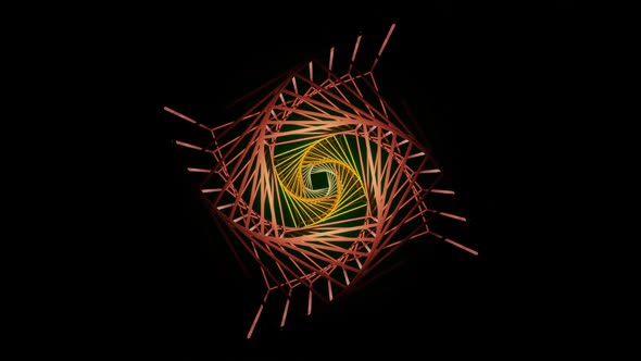 Cube Wireframe Rotation, Motion Graphics | VideoHive