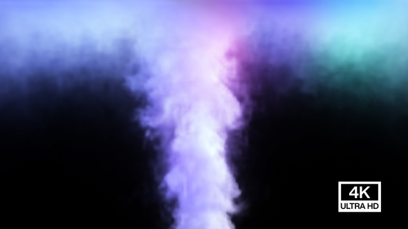 Colourful Smoke Going Up And Hitting Ceiling, Motion Graphics | VideoHive