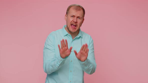 Man Warning with Admonishing Finger Gesture Saying No Be Careful Avoid ...