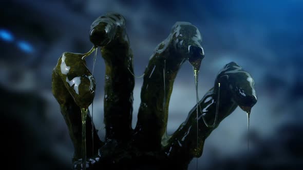 Dramatic Alien Creature Hand In Dark Science Lab, Stock Footage | VideoHive