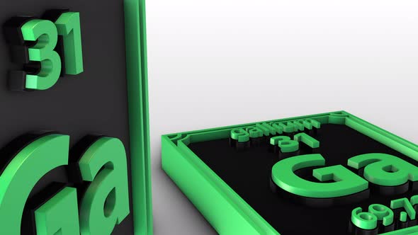 Periodic Table Of Elements - Gallium Ga, Motion Graphics | VideoHive