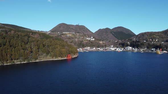 Skyline Aerial View of Hakone, Stock Footage | VideoHive