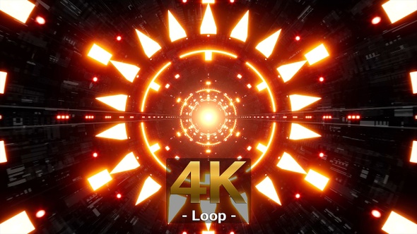 Abstract Time Travel Neon Portal Loop 4K by shnfilm | VideoHive