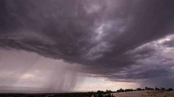 Timelapse of monsoon storm moving through the Utah desert, Stock Footage