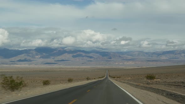 Road Trip to Death Valley Driving Auto in California USA, Stock Footage