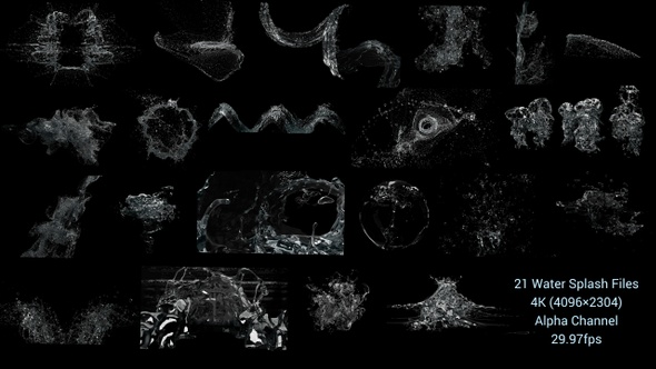 Water Splash Mega Pack 4K 2, Motion Graphics | VideoHive