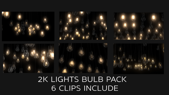 2K Lights Bulb Pack Background Pattern, Motion Graphics | VideoHive