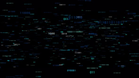 Binary numbers digits scrolling Background Animation, Motion Graphics