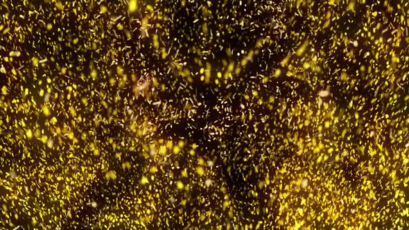 Yellow explosive particles, Motion Graphics | VideoHive