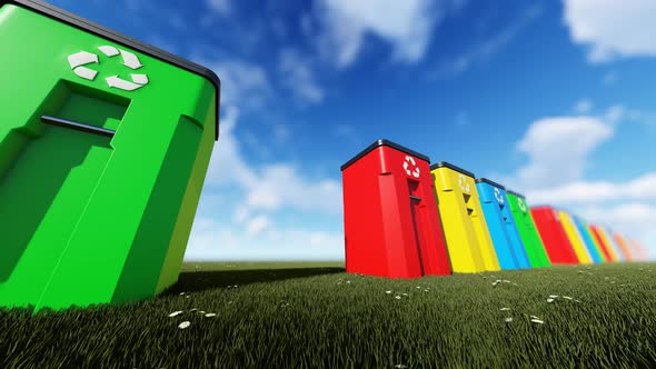 Recycle Bins Background, Motion Graphics | VideoHive