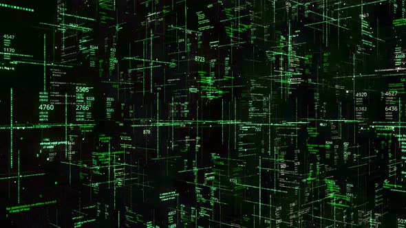 Many numbers and codes in matrix, Motion Graphics | VideoHive