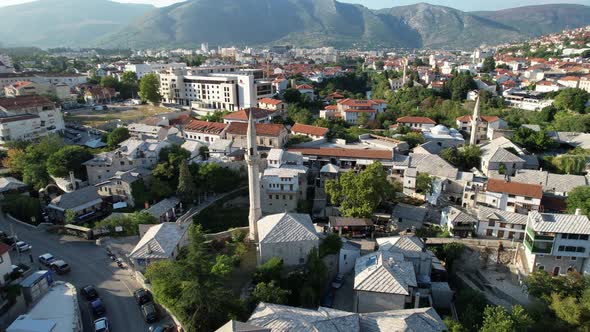 Aerial Mostar City Streets, Stock Footage | VideoHive