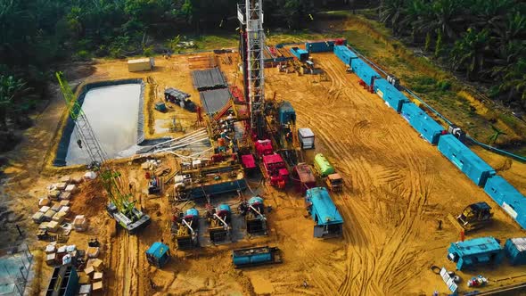 Cinematic Onshore Drilling and Workover Rig structure and Rig equipment ...