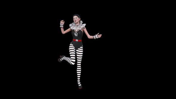Girl Mime Dancing, Motion Graphics | VideoHive