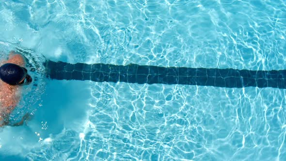 Male swimmer swimming inside pool 4k, Stock Footage | VideoHive