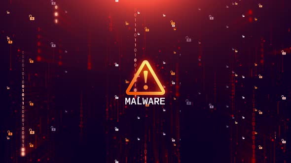 Cyber Security Malware Matrix Binary Digital Background Animation ...