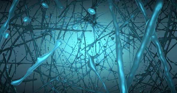 Blue Biological Loop Background, Motion Graphics | VideoHive