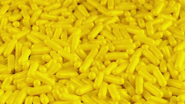 Yellow Drug Capsules Medicine Concept, Stock Footage | VideoHive