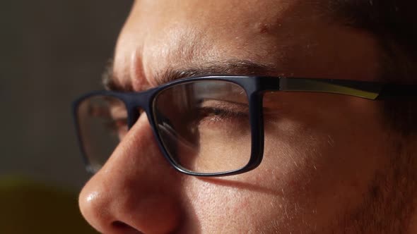 Closeup Headshot of Overworked Young Businessman Taking Off Glasses ...