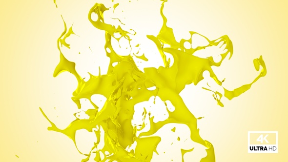 Abstract Yellow Paint Splash V3, Motion Graphics | VideoHive