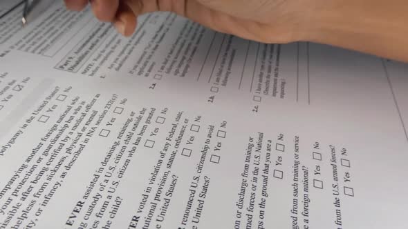 Ticking Boxes on important Application Form, Stock Footage | VideoHive