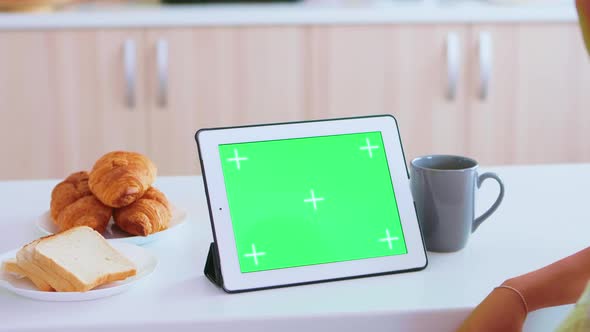 Zooming in on Tablet Pc with Green Screen, Stock Footage | VideoHive