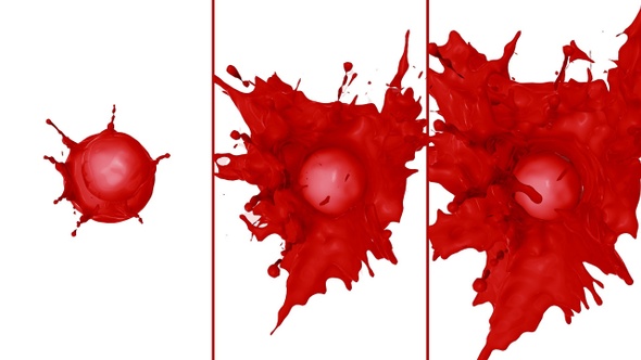 Red Paint Drop Splash, Motion Graphics | VideoHive