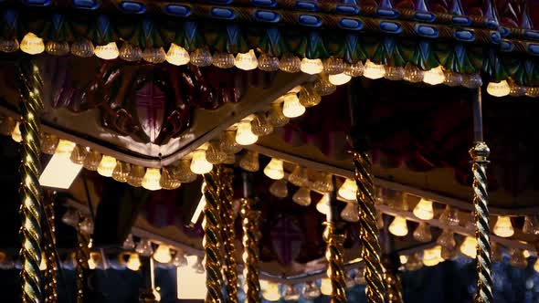 Carousel Lights In The Evening, Stock Footage | VideoHive