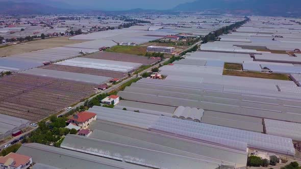 Aerial View of greenhouses.Turkey, Stock Footage | VideoHive