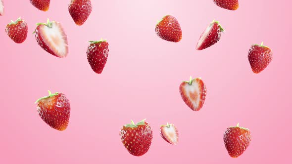 Strawberry Falling, Stock Footage | VideoHive