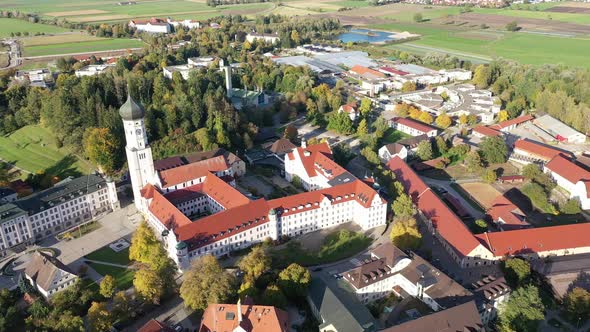 Ursberg Abbey, Ursberg, Bavaria, Germany, Stock Footage | VideoHive