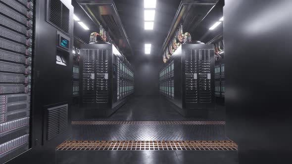 Digital Server Room Background, Motion Graphics | VideoHive