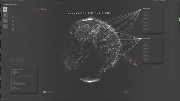 Futuristic spy satellite scanner is searching for the location of SIM ...