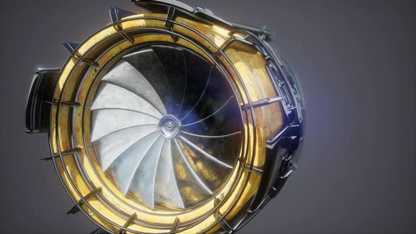 Rotate Jet Engine Turbine, Motion Graphics | VideoHive