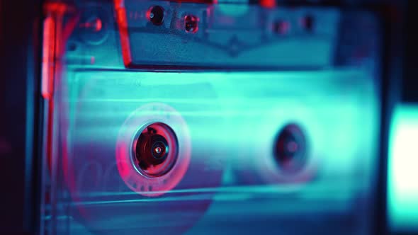 Audio Cassette is Playing, Stock Footage | VideoHive