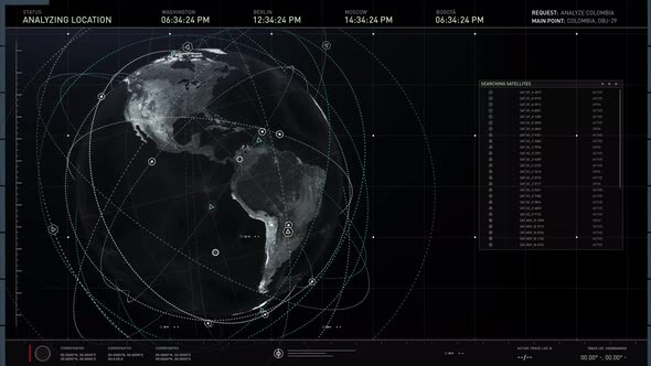 Earth Matrix Interface Analysing Location Of Colombian Airport With ...