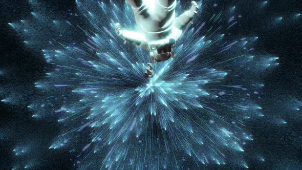 Astronaut falling from space and exploding stars, Motion Graphics ...