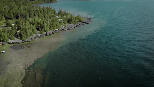Incredible view of the Meldrum Bay in Manitoulin Island, Canada, Stock ...