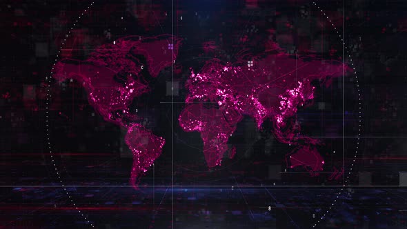 World Map Digital Background Loop 4k, Motion Graphics | VideoHive