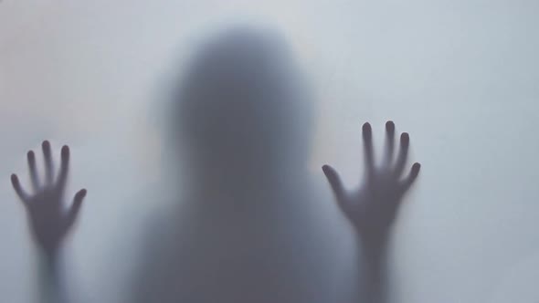 Horror Thriller Shadow Silhouette, Woman Killed Murdered Scared, Stock ...